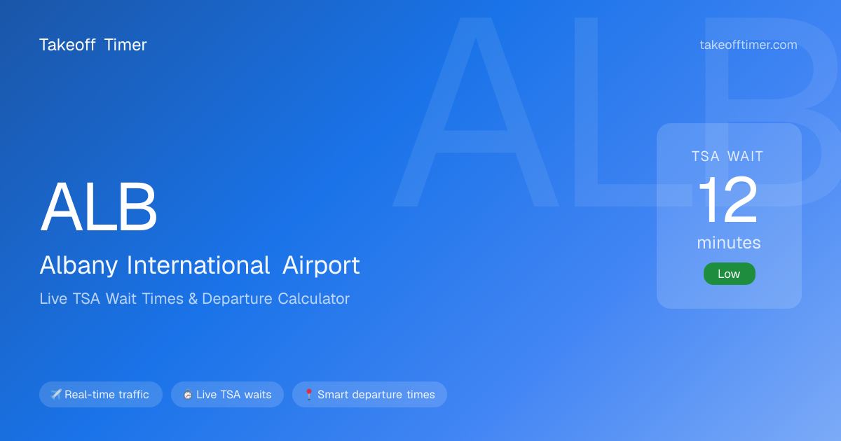 ALB TSA Wait Times Live | Albany Airport Security