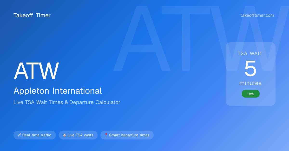 ATW TSA Wait Times Live | Appleton Airport Security