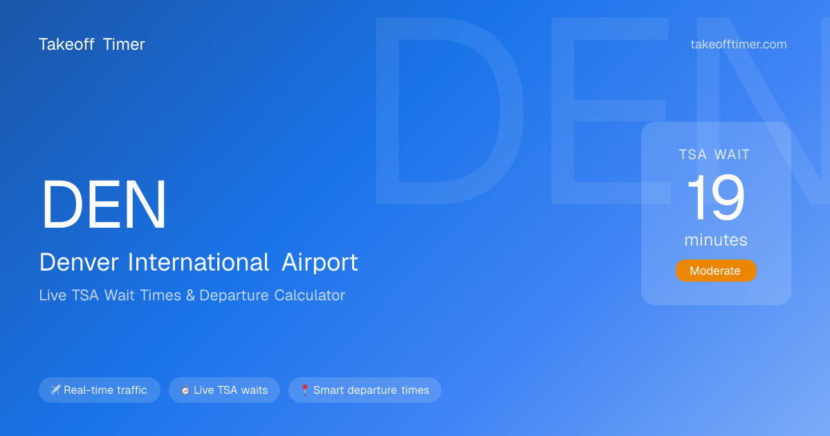 DEN TSA Wait Times Live | Denver DIA Airport Security