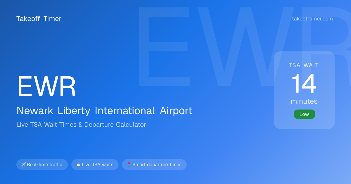EWR TSA Wait Times Live | Newark Liberty Airport Security