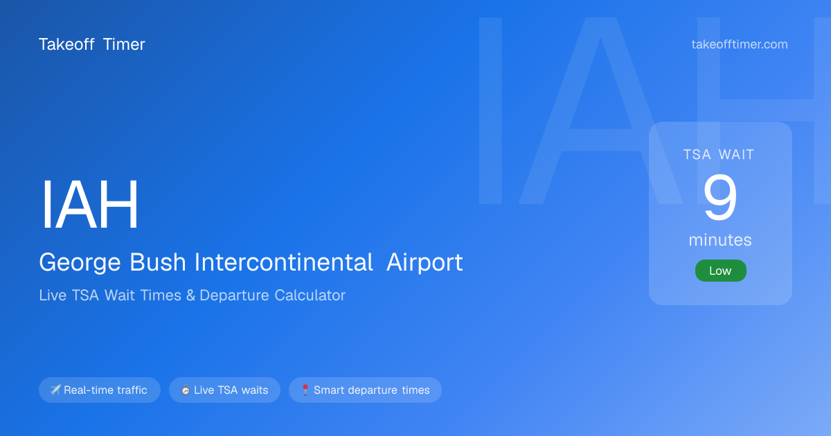 IAH TSA Wait Times Live | Bush Intercontinental Airport Security