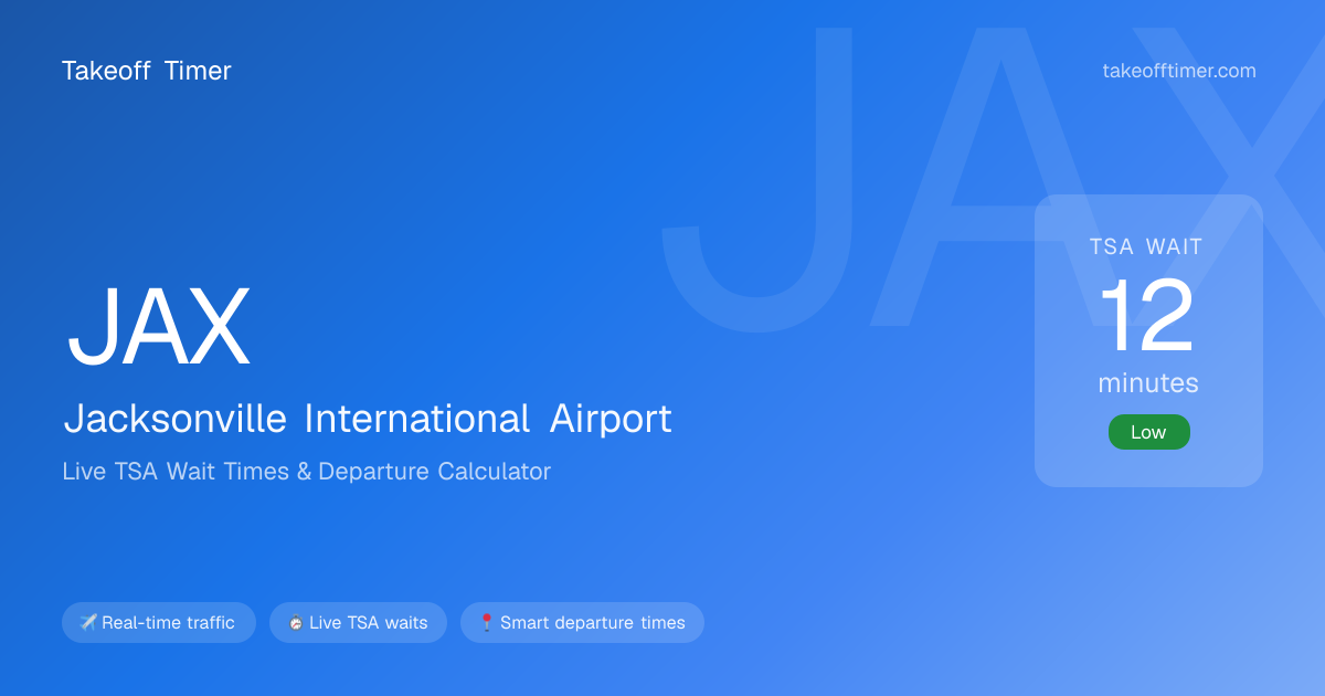 JAX TSA Wait Times Live | Jacksonville Airport Security