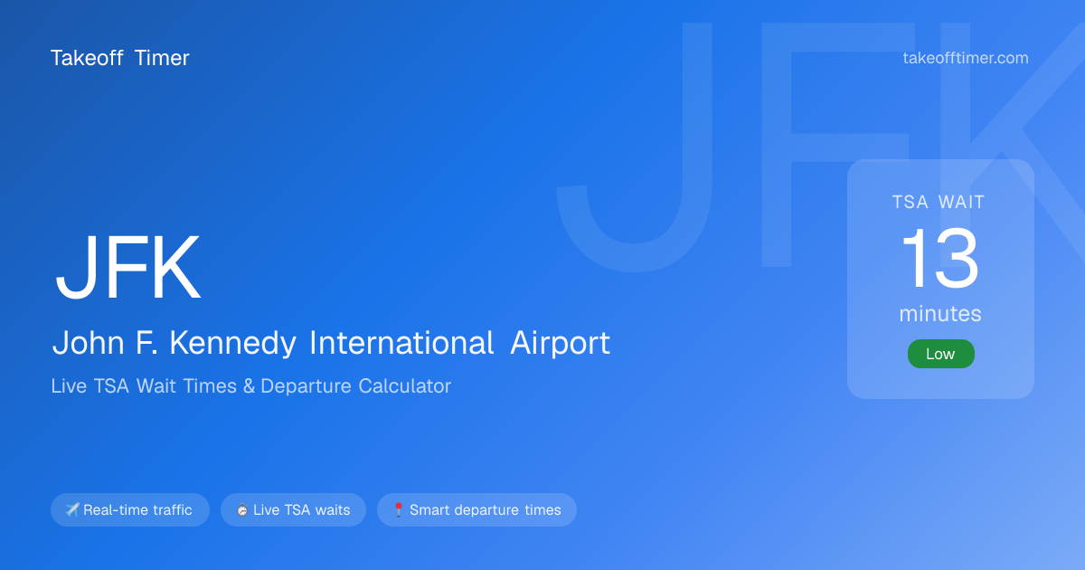 JFK TSA Wait Times Live | JFK Airport Security