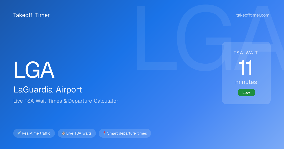 LGA TSA Wait Times Live | LaGuardia Airport Security