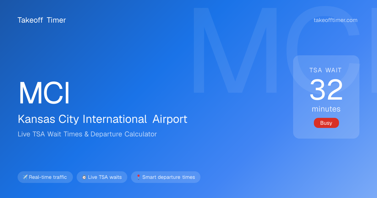 MCI TSA Wait Times Live | Kansas City Airport Security