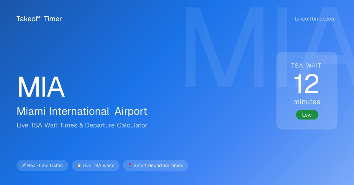 MIA TSA Wait Times Live | Miami Airport Security