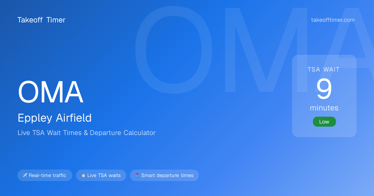 OMA TSA Wait Times Live | Omaha Eppley Airport Security