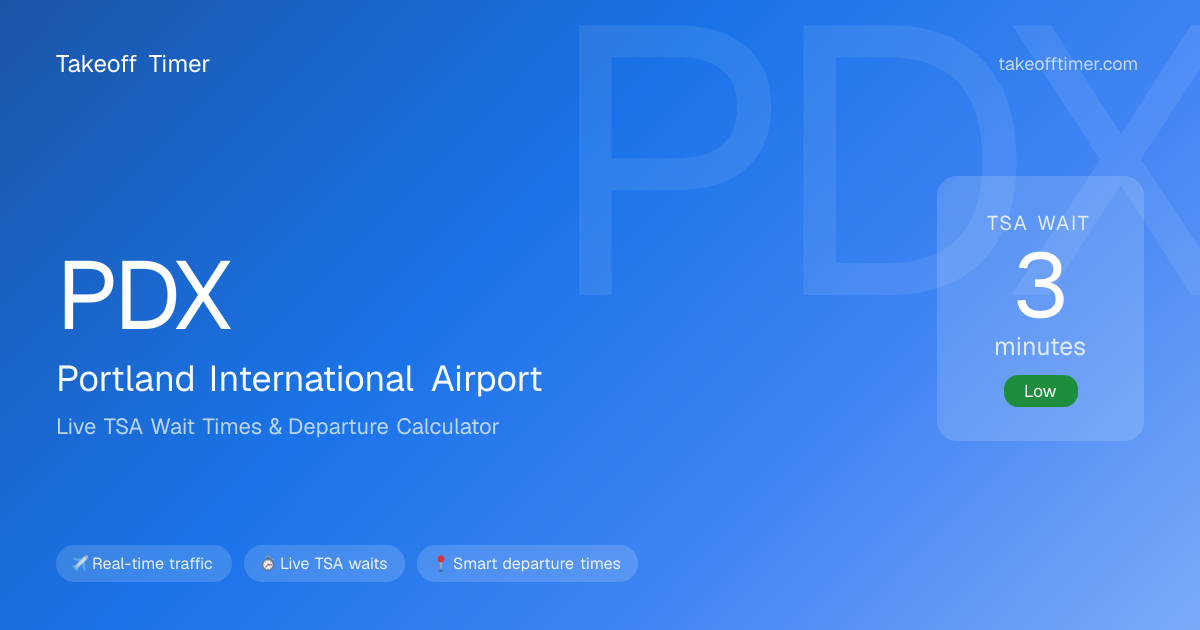 PDX TSA Wait Times Live | Portland Airport Security