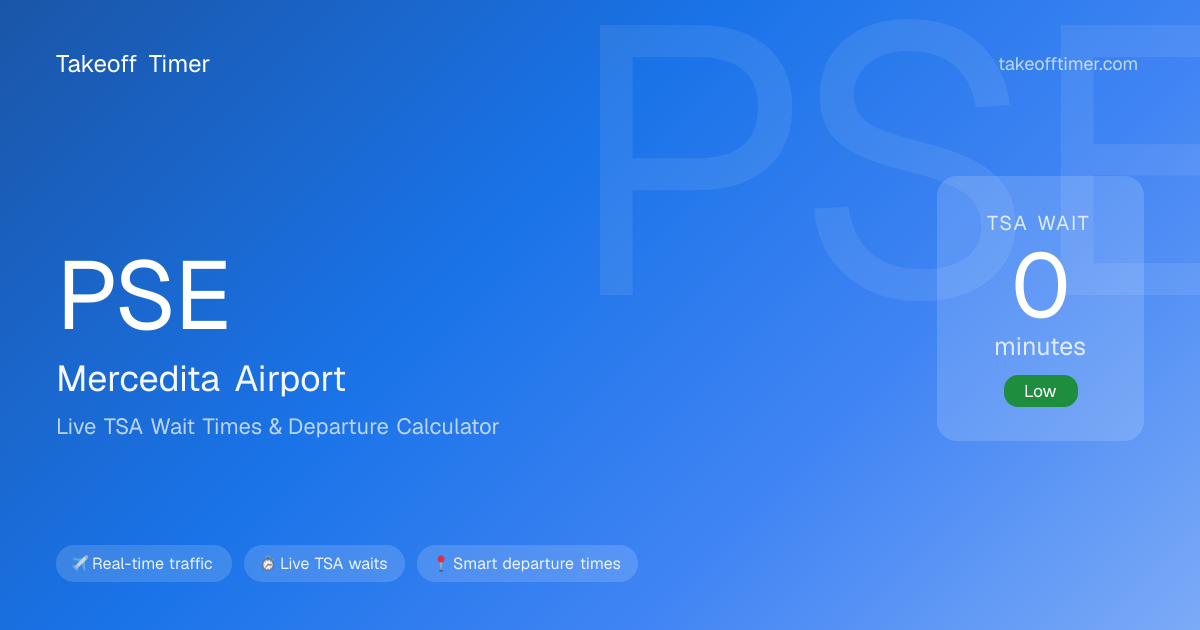 PSE TSA Wait Times Live | Ponce Airport Security