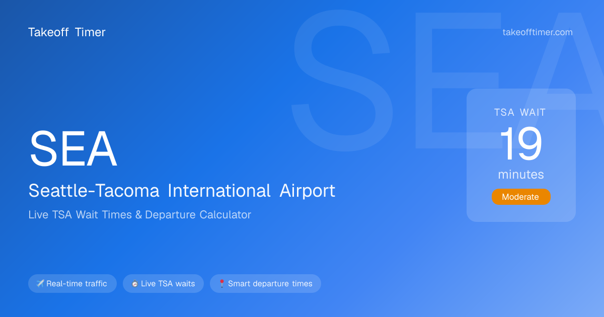 SEA TSA Wait Times Live | SeaTac Airport Security