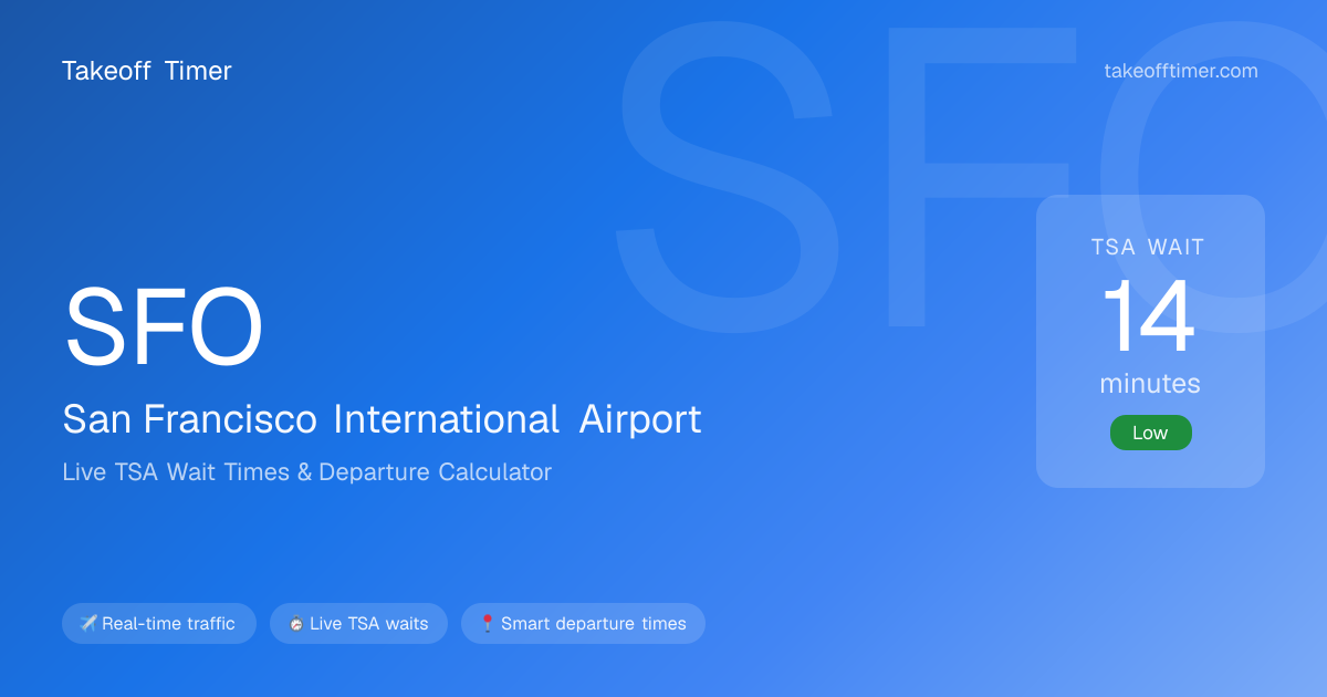 SFO TSA Wait Times Live | SFO Airport Security