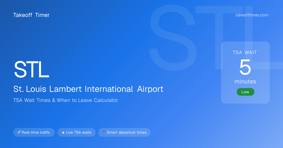 STL TSA Wait Times | Lambert - When to Leave Calculator